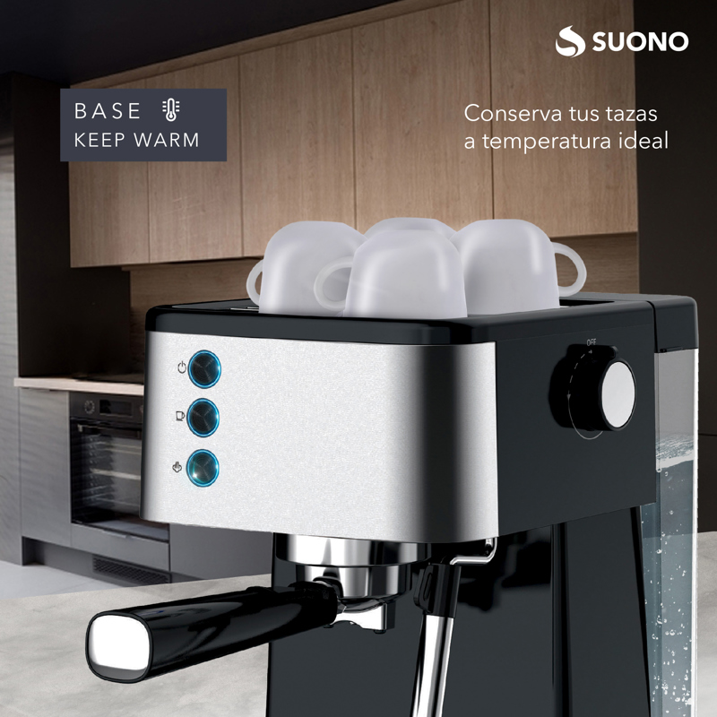 Cafetera Express Suono 1.5 L Acero Inoxidable 20 Bar 1350 W - SUONO ...
