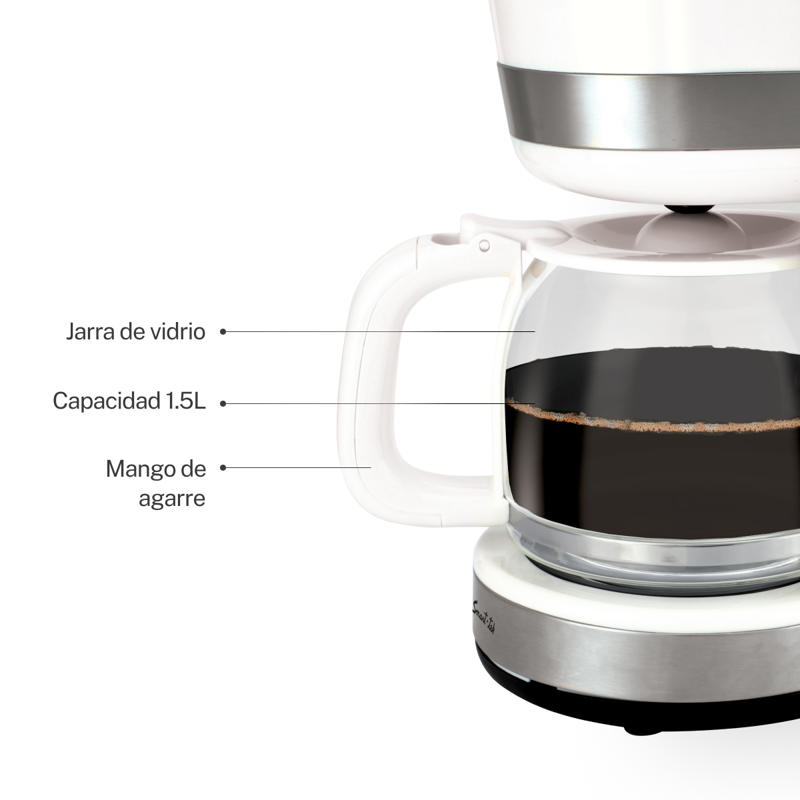 Cafetera Plastica Smart-Tek Eléctrica De Filtro CM620 - SMART TEK CAFETERAS - Megatone