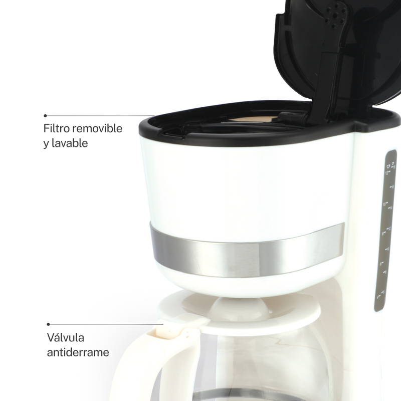 Cafetera Plastica Smart-Tek Eléctrica De Filtro CM620 - SMART TEK CAFETERAS - Megatone