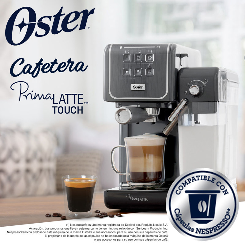 Cafetera Oster PrimaLatte Touch 6801M 3en1 Capsulas y Monod - OSTER ...
