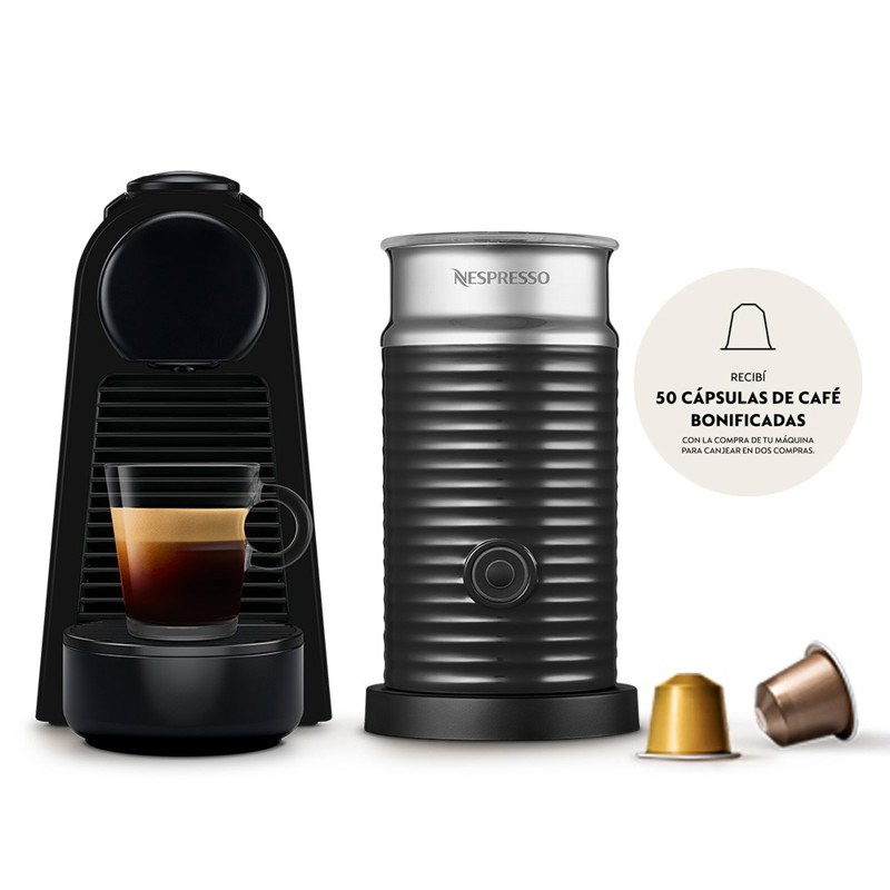 Cafetera Nespresso Essenza Mini Aeroccino Negra - NESPRESSO CAFETERAS ...