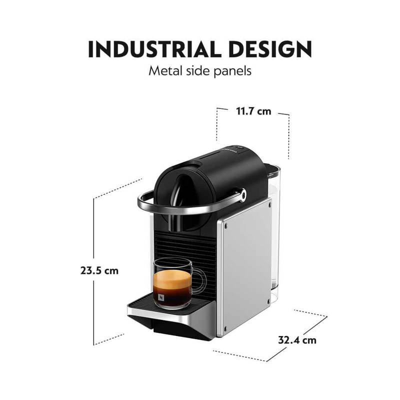 Cafetera Nespresso Pixie Silver + Aeroccino - NESPRESSO CAFETERAS - Megatone