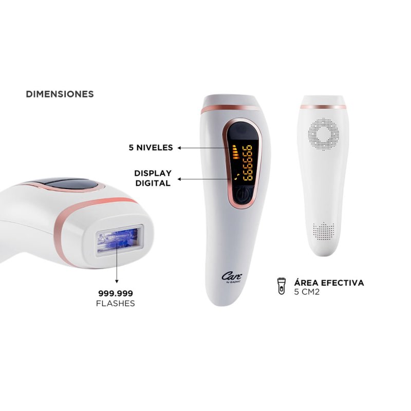 Depiladora Láser Gadnic T3 Depilación Definitiva IPL 999,999 Pulsos 5 ...