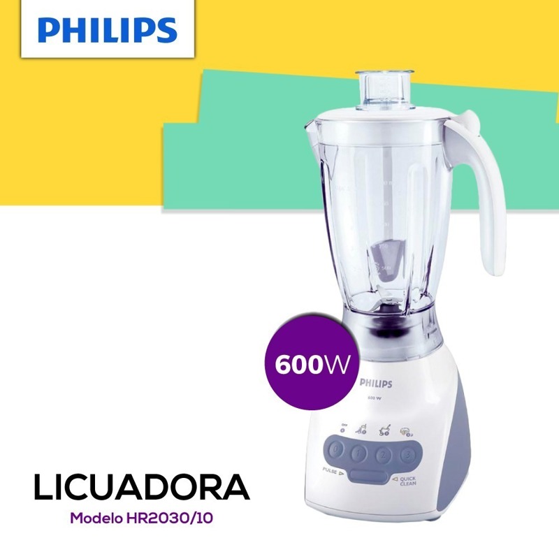 Licuadora Philips Hr2030/10 600w 2l 3 Vel. Turbo Pica Hielo - PHILIPS ...