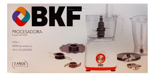 Procesadora De Alimentos Bkf Bf-fp807b 800w 6 En 1 Jarra - BKF ...