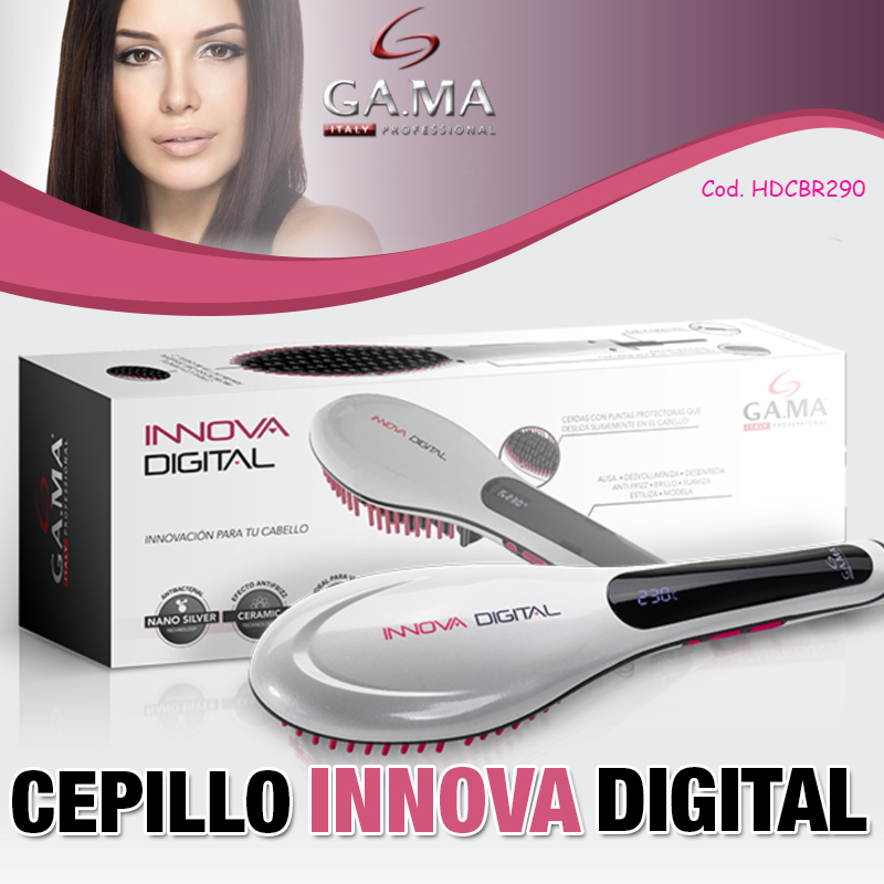 Cepillo Alisador Gama Innova Digital Electrico Peine Cabello - GA.MA ITALY PLANCHITAS P/CAB ...