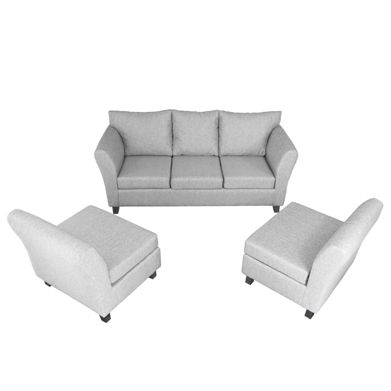 Juego de Sillones Trento Modular 3 Cuerpos De Chenille Gris Claro Full ...