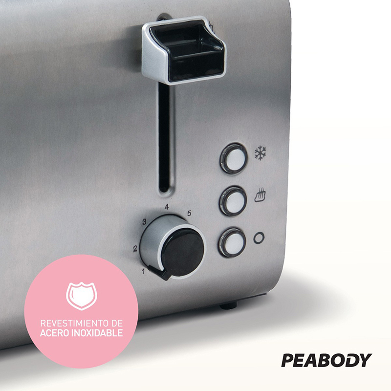 Tostadora 4 Panes Peabody T8520 Acero Inoxidable Smartchef - PEABODY ...
