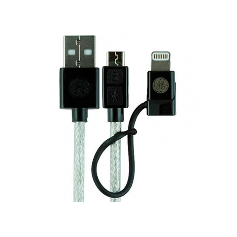 Cable de carga doble USB a Micro + USB con adaptador 1,8 m Nakan ...