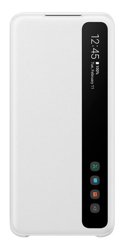Funda Samsung Galaxy S20 Smart Clear View Cover Ef-zg980 Blanco ...