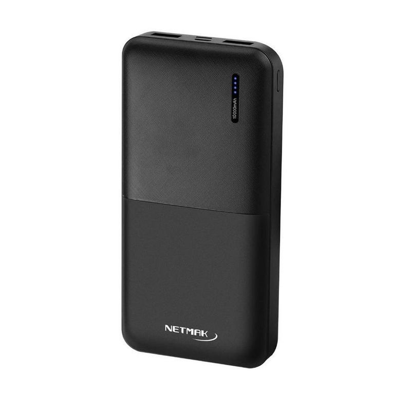 POWER BANK NETMARK NM-PB4 10000MAH NEGRO - NETMAK CABLES Y CARGADORES ...